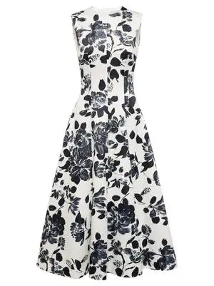 EMILIA WICKSTEAD Emilia Wickstead Mara Floral Twill Midi Dress Multicoloured