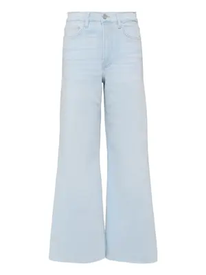 FRAME Le Palazzo Cropped Wide-leg Jeans - Blue
