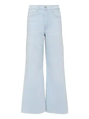 FRAME Le Palazzo Cropped Wide-leg Jeans - Blue