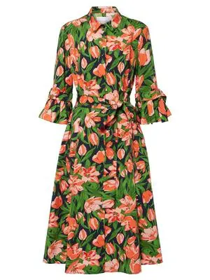 Carolina Herrera Bow-detail Shirt Dress - Multicoloured