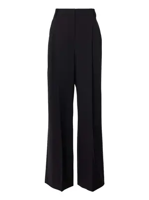 Brunello Cucinelli Wool-blend Wide-leg Trousers - Black