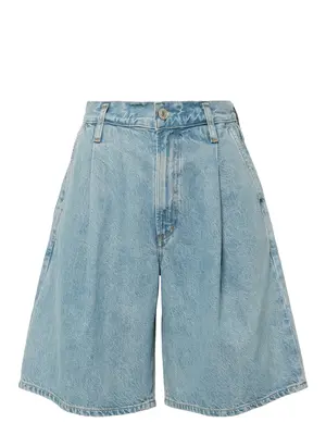 AGOLDE Ellis Mid-rise Denim Bermuda Shorts - Blue