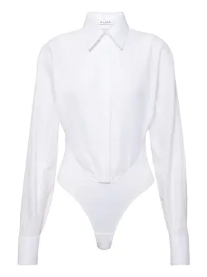 Alaïa Cotton Bodysuit - White