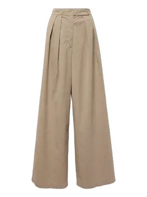 Dries Van Noten Pleated Wide-leg Pants - Beige
