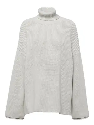 Brunello Cucinelli Cotton Turtleneck Sweater - Grey
