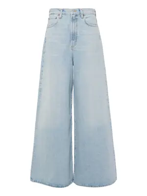 AGOLDE Nolan Mid-rise Wide-leg Jeans - Blue