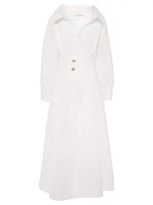Altuzarra Isabela Cotton-blend Midi Dress - White