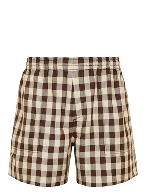 BODE Gilbert Check Shorts - Brown
