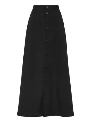 Balenciaga Wool Maxi Skirt - Black