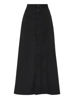 Balenciaga Wool Maxi Skirt - Black