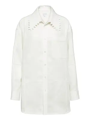 Bottega Veneta Oversized Linen Shirt - White