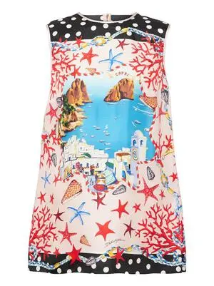 Dolce & Gabbana Dolce&Gabbana Capri Printed Silk Top Multicoloured