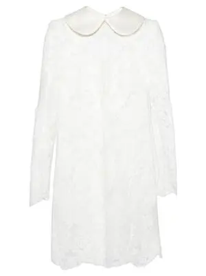 Dolce & Gabbana Lace And Satin Mini Dress - White