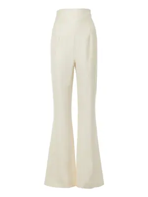 Galvan High-rise Flared Pants - White