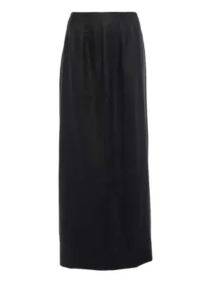 Faithfull The Brand Soleil Linen Maxi Skirt - Black