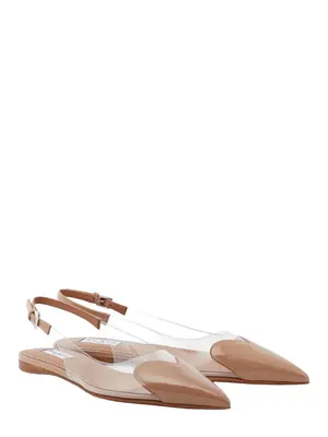 Alaïa Le Cœur Slingback Flats - Beige