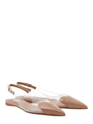 Alaïa Le Cœur Slingback Flats - Beige