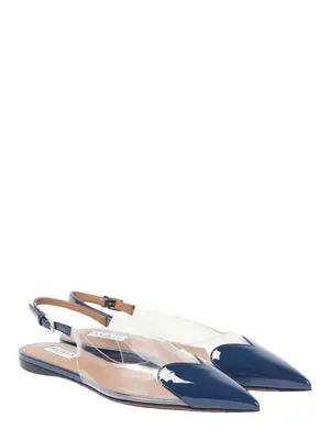Alaïa Le Cœur Slingback Flats - Blue