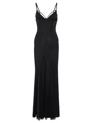 Dolce & Gabbana Satin Corset Dress - Black