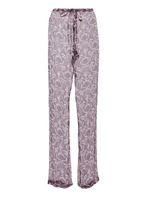 Dries Van Noten Pachas Printed Silk Pants - Pink