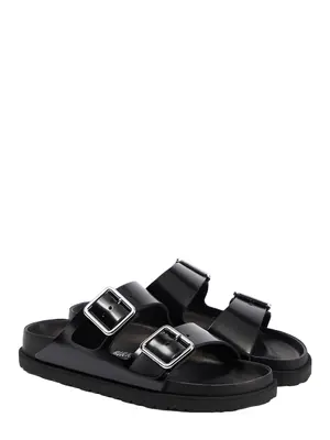 BIRKENSTOCK Arizona Leather Sandals - Black