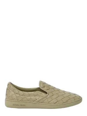 Bottega Veneta Intrecciato Leather Sneakers - Beige