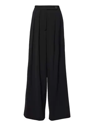 Dries Van Noten Pleated Wool-blend Trousers - Black