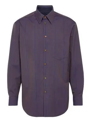 Burberry Striped Wool Shirt - Purple