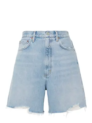 AGOLDE Stella High-rise Denim Shorts - Blue