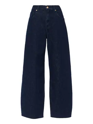 7 For All Mankind Bonnie High-rise Barrel-leg Jeans - Blue