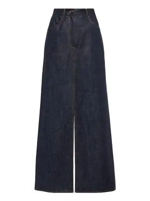 Brunello Cucinelli Denim Maxi Skirt - Blue
