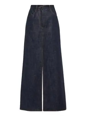 Brunello Cucinelli Denim Maxi Skirt - Blue