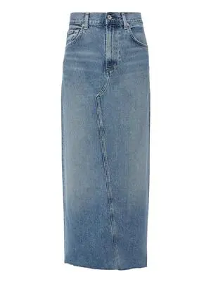 Citizens Of Humanity Circolo Reworked Denim Maxi Skirt - Blue