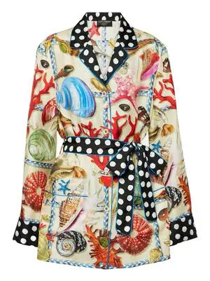 Dolce & Gabbana Capri Printed Silk Satin Shirt - Multicoloured