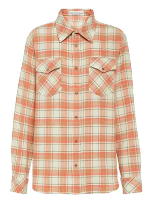 GOD'S TRUE CASHMERE Tartan Cashmere Shirt - Red