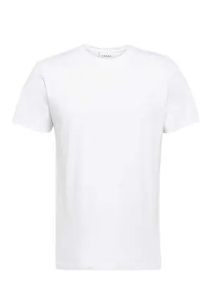 FRAME Logo Cotton Jersey T-shirt - White