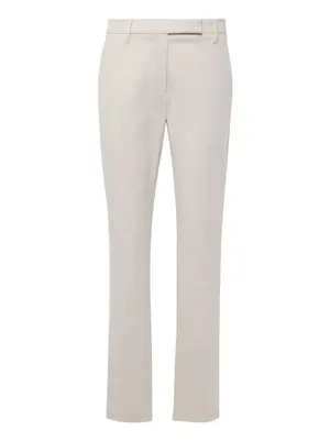 Brunello Cucinelli Cotton-blend Slim Pants - Neutrals