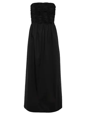 Faithfull The Brand Dominquez Strapless Midi Dress - Black
