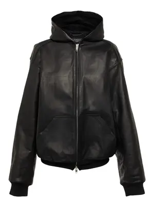 BALENCIAGA Balenciaga Hooded Leather Jacket