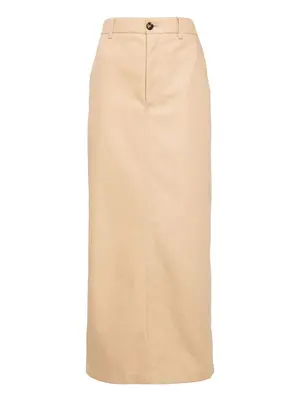 Wardrobe.NYC Drill Column Maxi Skirt - Brown