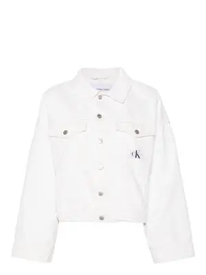 Calvin Klein Button-up Denim Shirt Jacket - White