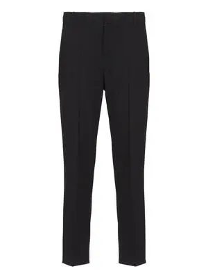 Balmain Pressed-crease Straight-leg Trousers - Black