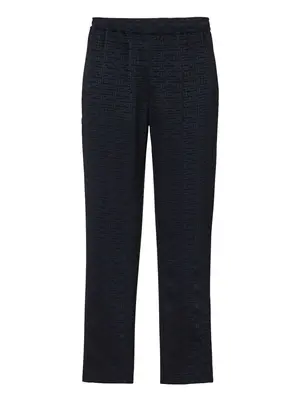 Balmain Pb Labyrinth Jacquard Trousers - Blue
