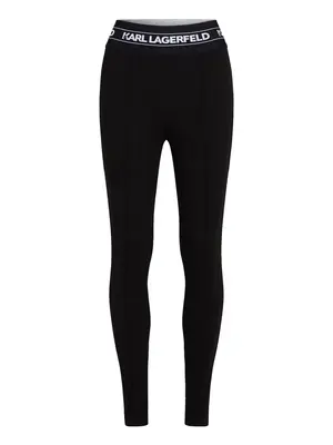 Karl Lagerfeld Logo-tape Leggings - Black