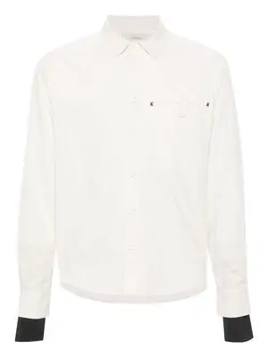 KUSIKOHC Herringboned Cotton Shirt - White