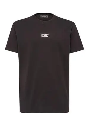 Dsquared2 Embossed-logo Cotton T-shirt - Black