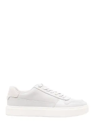 Calvin Klein Print Leather Sneakers - Grey