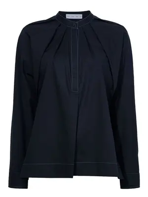 Proenza Schouler White Label Carter Cotton Blouse - Black