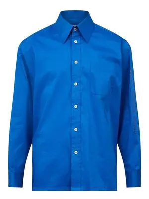 MAISON MARGIELA Pointed-collar Button-up Shirt - Blue