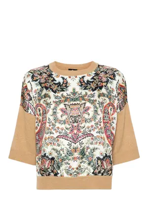 Etro Floral-print Jumper - Neutrals